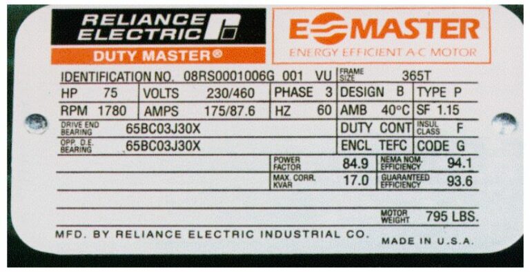 Service Factor - Application, vs. Power Factor - Punchlist Zero
